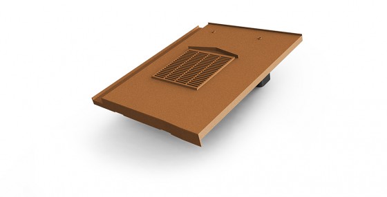 Glidevale In-line® Universal Flat Interlocking Tile Ventilator - Terracotta